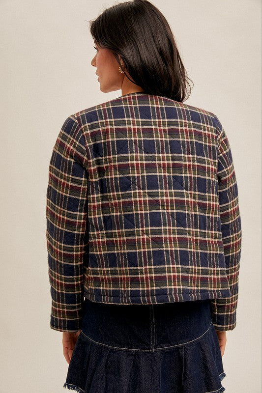 Plaid Quilted Jacket – Chic Stitch