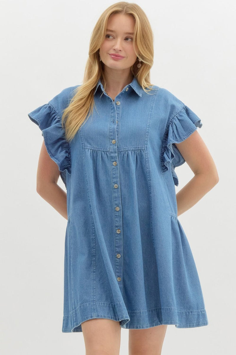 Daphne Denim Dress – Chic Stitch