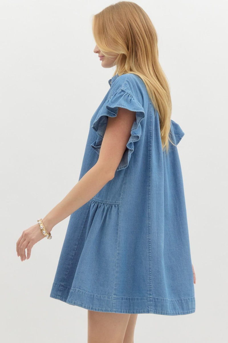 Daphne Denim Dress – Chic Stitch